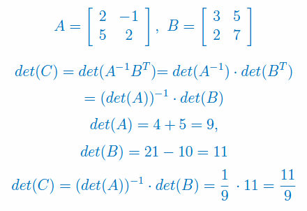 Oblicz wyznacznik macierzy - zad. (8) - Obliczone.pl