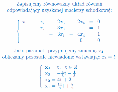 Rozwiązać układ równań metodą eliminacji Gaussa - zad. (2) - Obliczone.pl